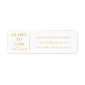 Modern Christian Christmas Return Address Label | Zazzle