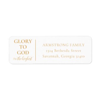 Modern Christian Christmas Return Address Label | Zazzle