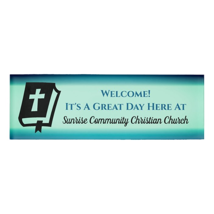 Modern Christian Church Greeter Usher Name Tag | Zazzle.com