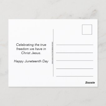 Modern Christian JUNETEENTH Postcard | Zazzle