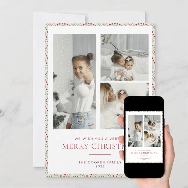 Modern Christmas Card | Zazzle