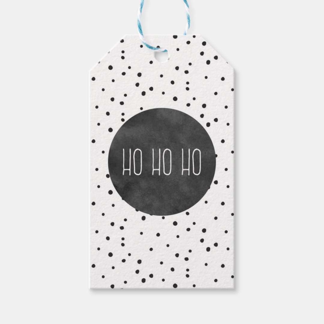 Modern Christmas HO HO HO Gift Tags | Zazzle