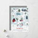 Modern Christmas map story telling illustrations Holiday Card | Zazzle