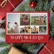 Modern Christmas Photo Collage Holiday Card | Zazzle