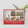 Modern Christmas Photo Collage Holiday Card | Zazzle