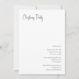 Modern Christmas Script Party Invitation | Zazzle