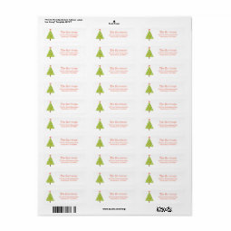 Modern Christmas Tree Return Address Label | Zazzle