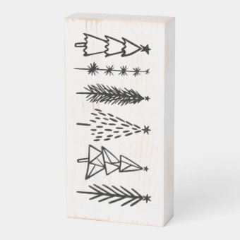 Modern Christmas Tree Sign | Zazzle