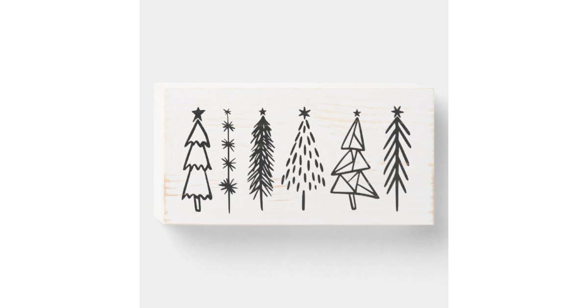 Modern Christmas Tree Sign | Zazzle