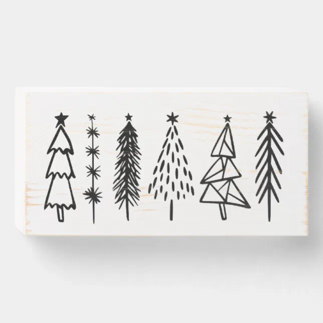Modern Christmas Tree Sign | Zazzle