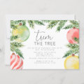 Modern Christmas Tree Trimming Party Invitation | Zazzle