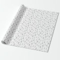 Modern Christmas Trees Silver Gray Pattern Wrapping Paper | Zazzle