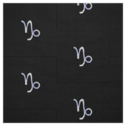 Modern Chrome like Capricorn Sign on Snake style Fabric | Zazzle
