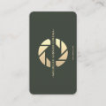Modern Cinematographer Film Director Green Gold Business Card | Zazzle