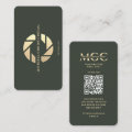 Modern Cinematographer Film Director Green Gold Business Card | Zazzle