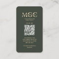Modern Cinematographer Film Director Green Gold Business Card | Zazzle
