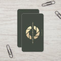 Modern Cinematographer Film Director Green Gold Business Card | Zazzle
