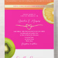 Modern Citrus Fruit Wedding All In One Invitation | Zazzle