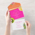 Modern Citrus Fruit Wedding All In One Invitation | Zazzle
