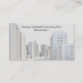 Modern City Architecture Custom New Address Business Card | Zazzle