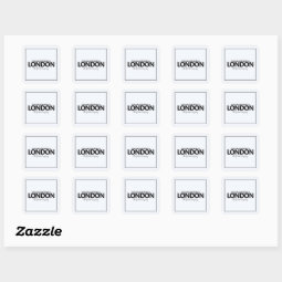 MODERN CITY NEW SQUARE STICKER | Zazzle