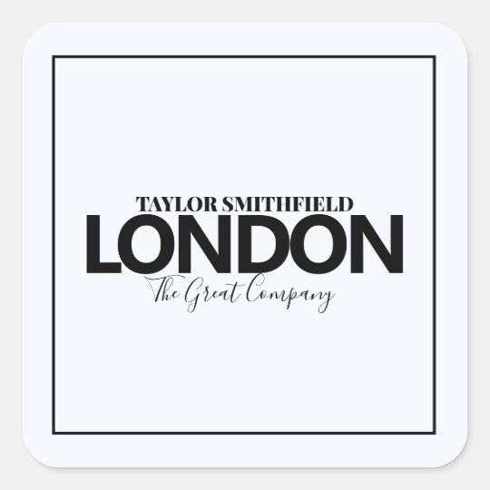 MODERN CITY NEW SQUARE STICKER | Zazzle.com