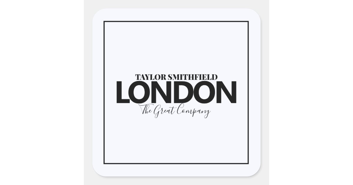 MODERN CITY NEW SQUARE STICKER | Zazzle