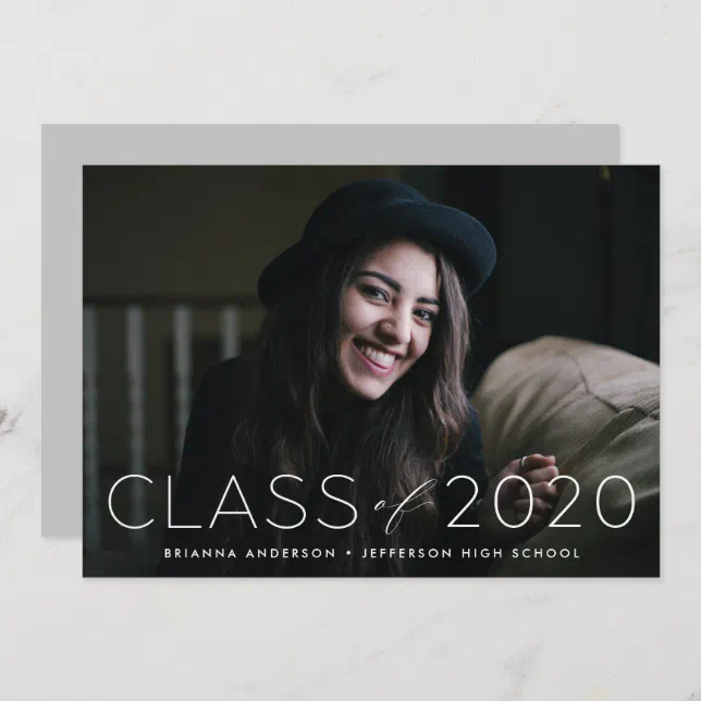 Modern Class of 2020 Photo Graduation Party Invitation | Zazzle