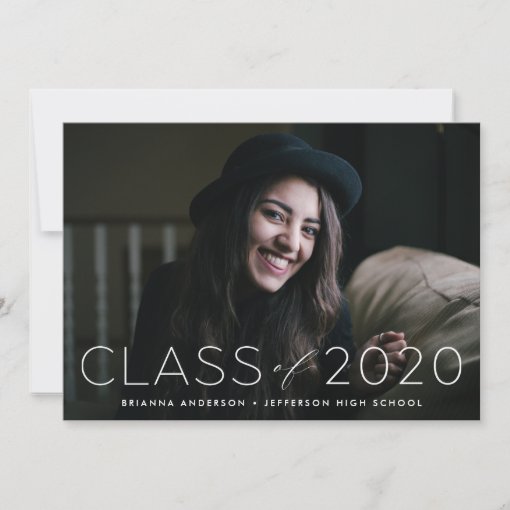 Modern Class of 2020 Photo Graduation Party Invitation | Zazzle
