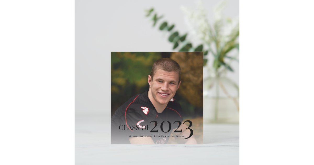 Modern Class of 2023 Photo Graduation Party Invitation | Zazzle