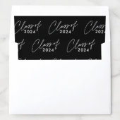 Modern Class of 2024 Script Graduation Envelope Liner | Zazzle
