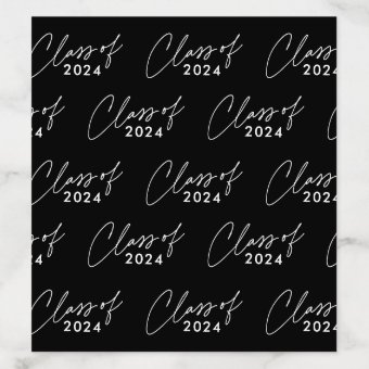 Modern Class of 2024 Script Graduation Envelope Liner | Zazzle