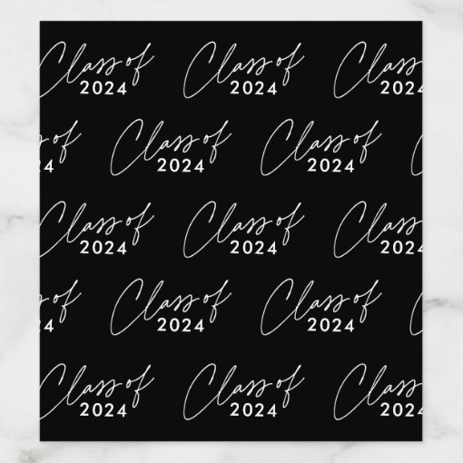 Modern Class of 2024 Script Graduation Envelope Liner | Zazzle