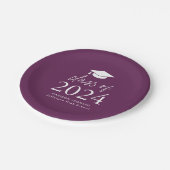 Modern Class of 2024 Script Purple Graduation Paper Plates | Zazzle