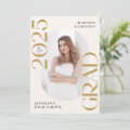 Modern Class of 2025 Gold Grad 2 Photo Graduation Announcement | Zazzle