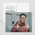 Modern Class of 2025 Photo Graduation Party Postcard | Zazzle