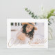 Modern Class of 2026 Gold Script Photo Graduation Announcement | Zazzle