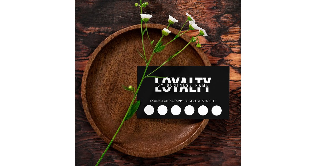 Modern Classic Beauty Spa Script Loyalty Card | Zazzle