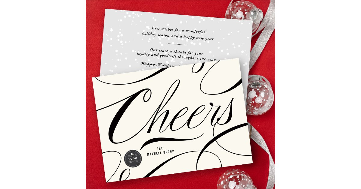 Modern Classic Cheers Calligraphy Elegant Business Invitation | Zazzle