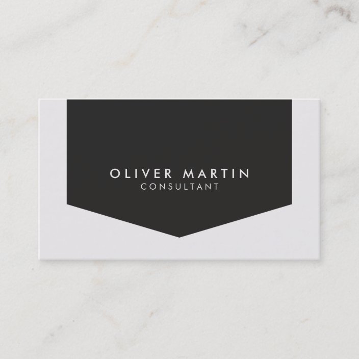 Modern Classic Dark and Light Grey Business Card | Zazzle.com