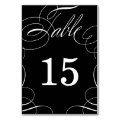 Modern Classic Elegant Calligraphy Swash Wedding Table Number | Zazzle