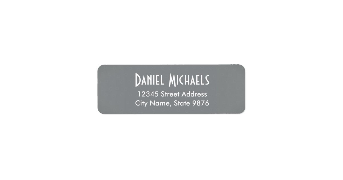Modern -Classic Silver- Return Address Labels | Zazzle