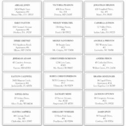 Modern Classic Wedding guest address labels | Zazzle