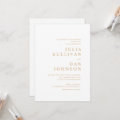 Modern Classic Wedding Invitation Right Justified | Zazzle
