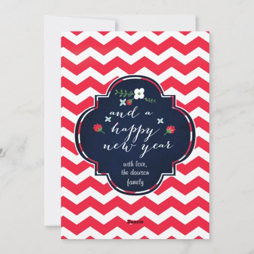 Modern Classy Chevron Merry Christmas Photo Card | Zazzle