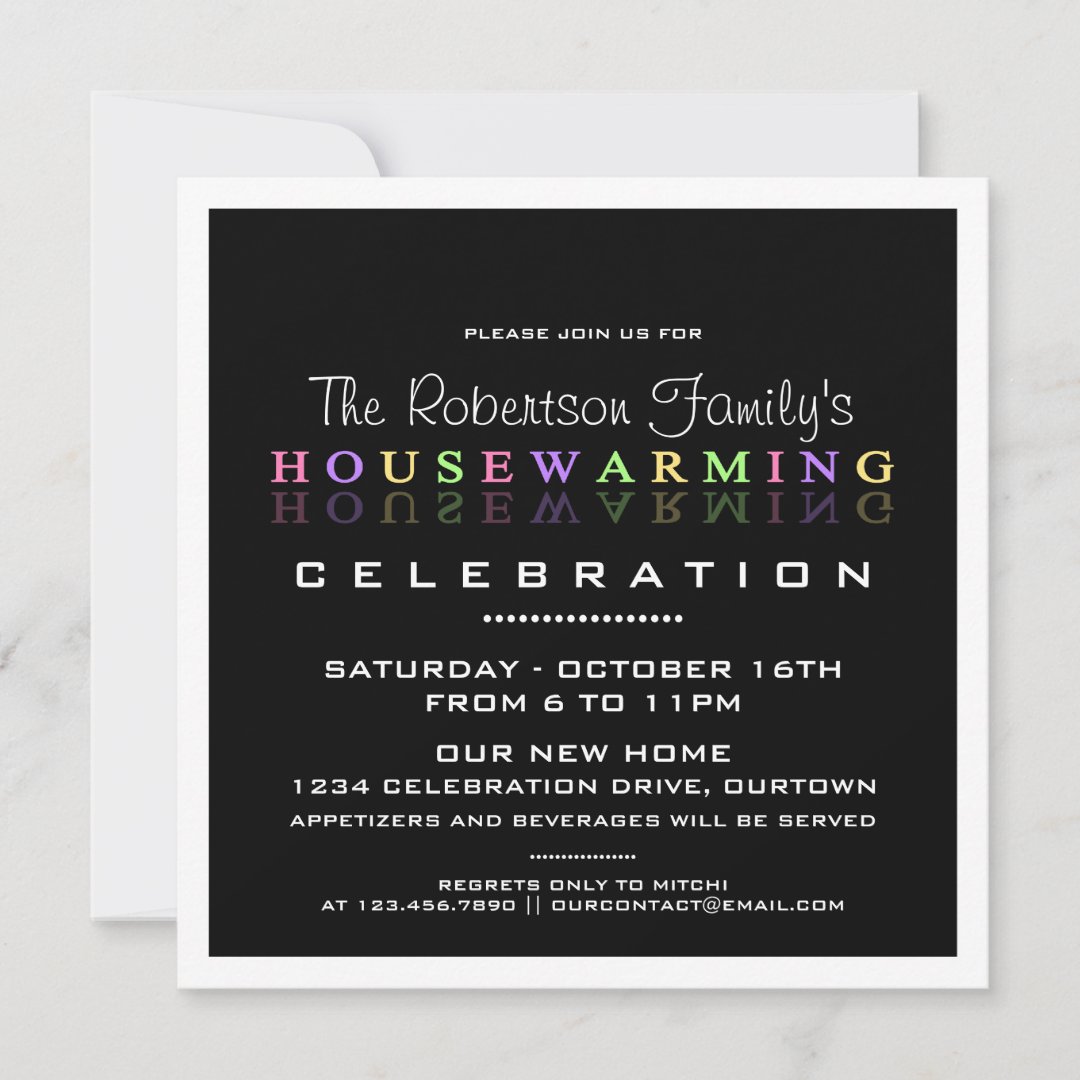 Modern Classy Housewarming Party Invitations | Zazzle