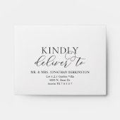 Modern Classy RSVP, Kindly deliver to Envelope | Zazzle