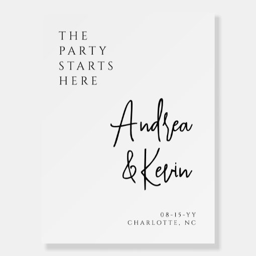 Modern Classy Wedding Party Welcome Sign | Zazzle