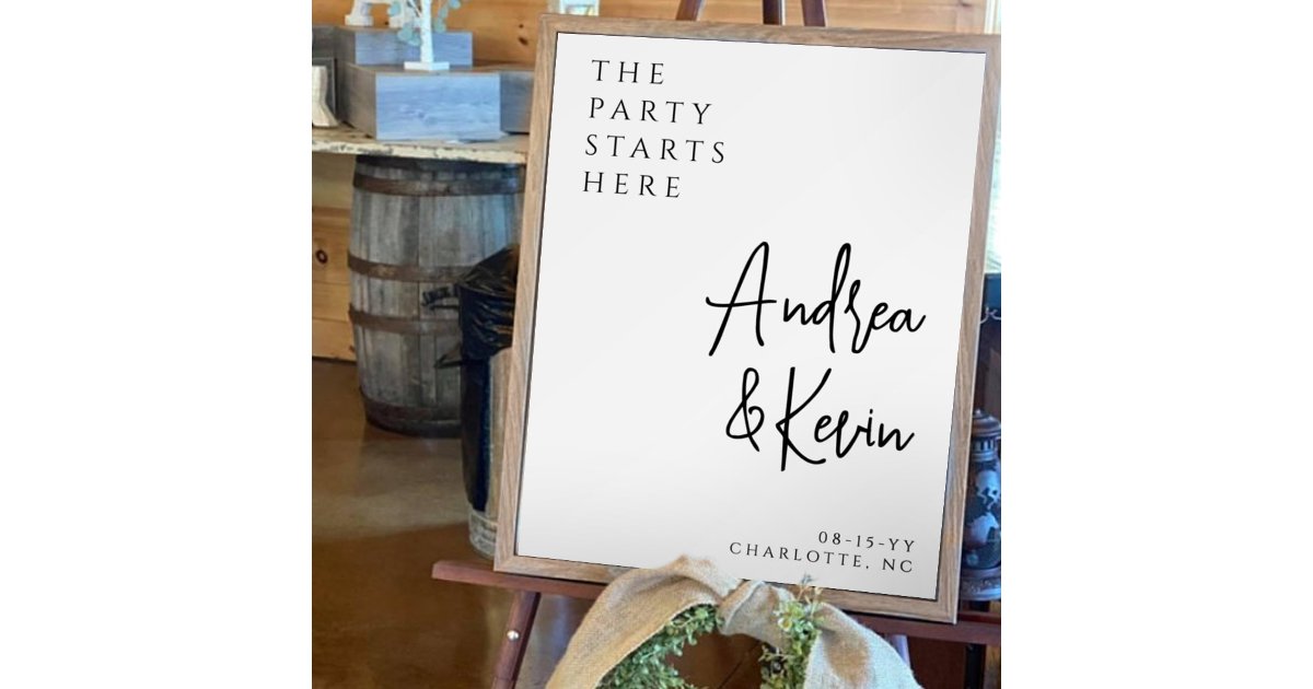 Modern Classy Wedding Party Welcome Sign | Zazzle