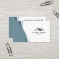 Modern & Clean Blue Wave Real Estate Business Card | Zazzle